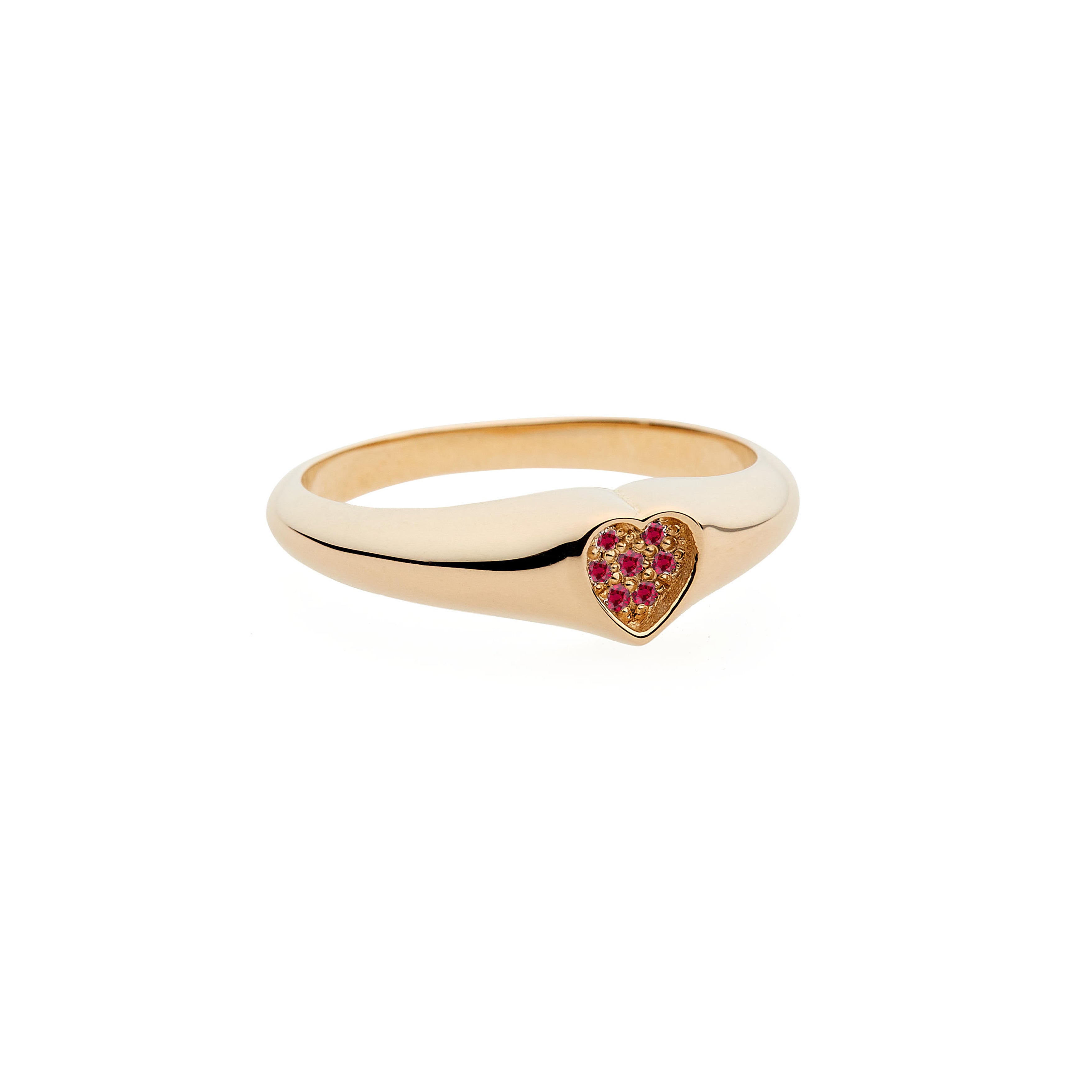 Sunken Pavé Heart Signet Ring – Talon jewelry