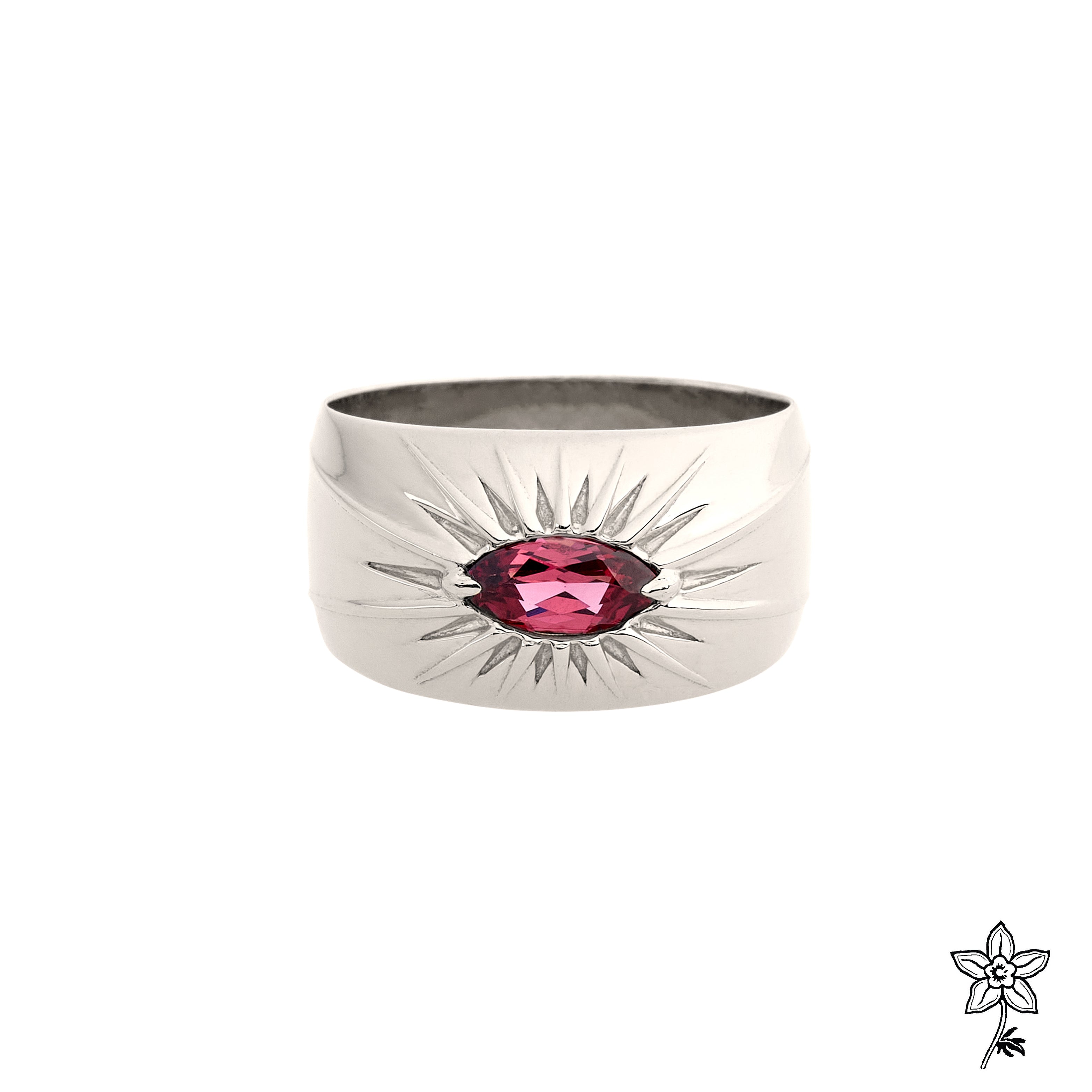 SILVER STARBURST BAND – Talon jewelry