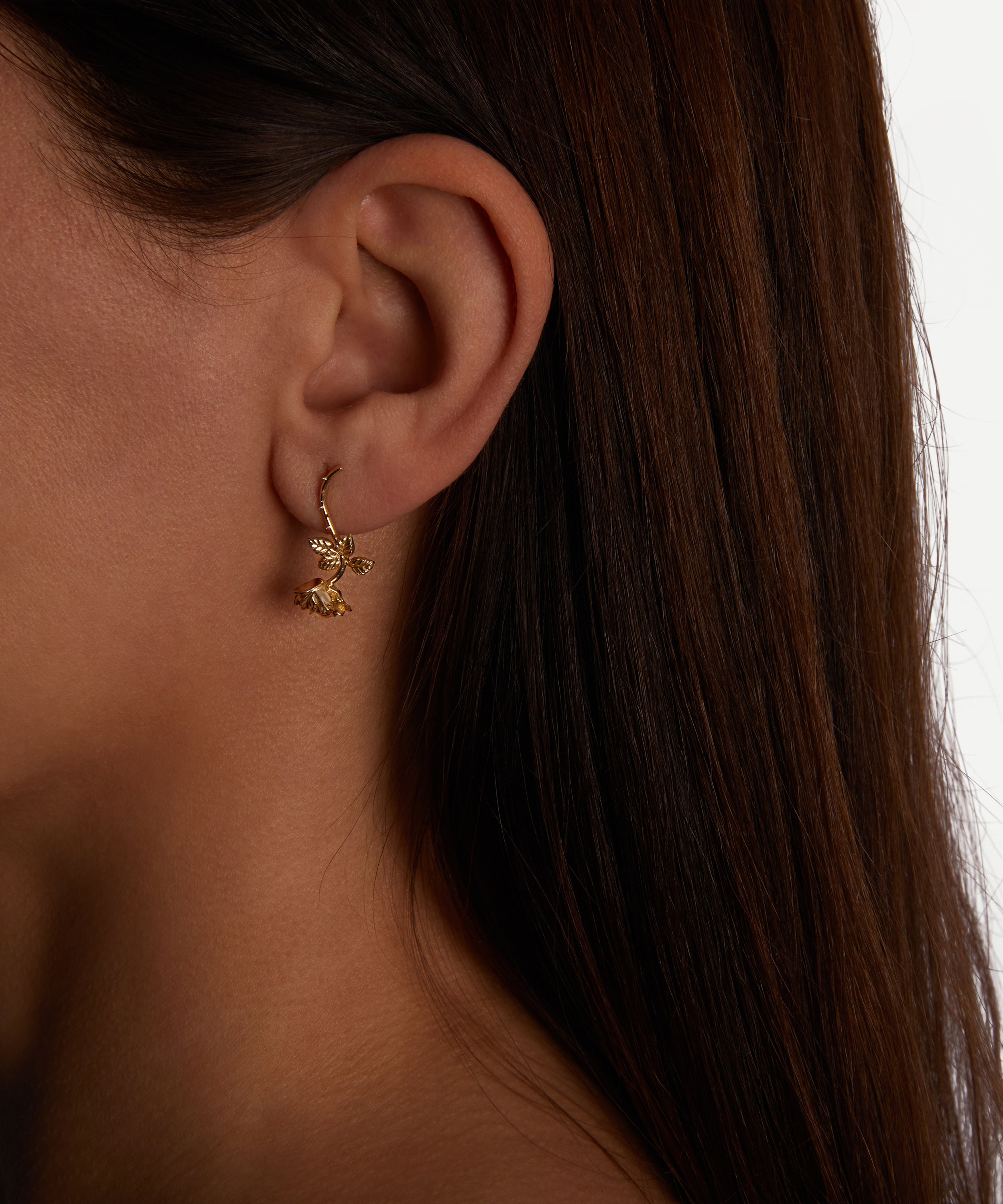 DANGLING ROSE STUD – Talon jewelry