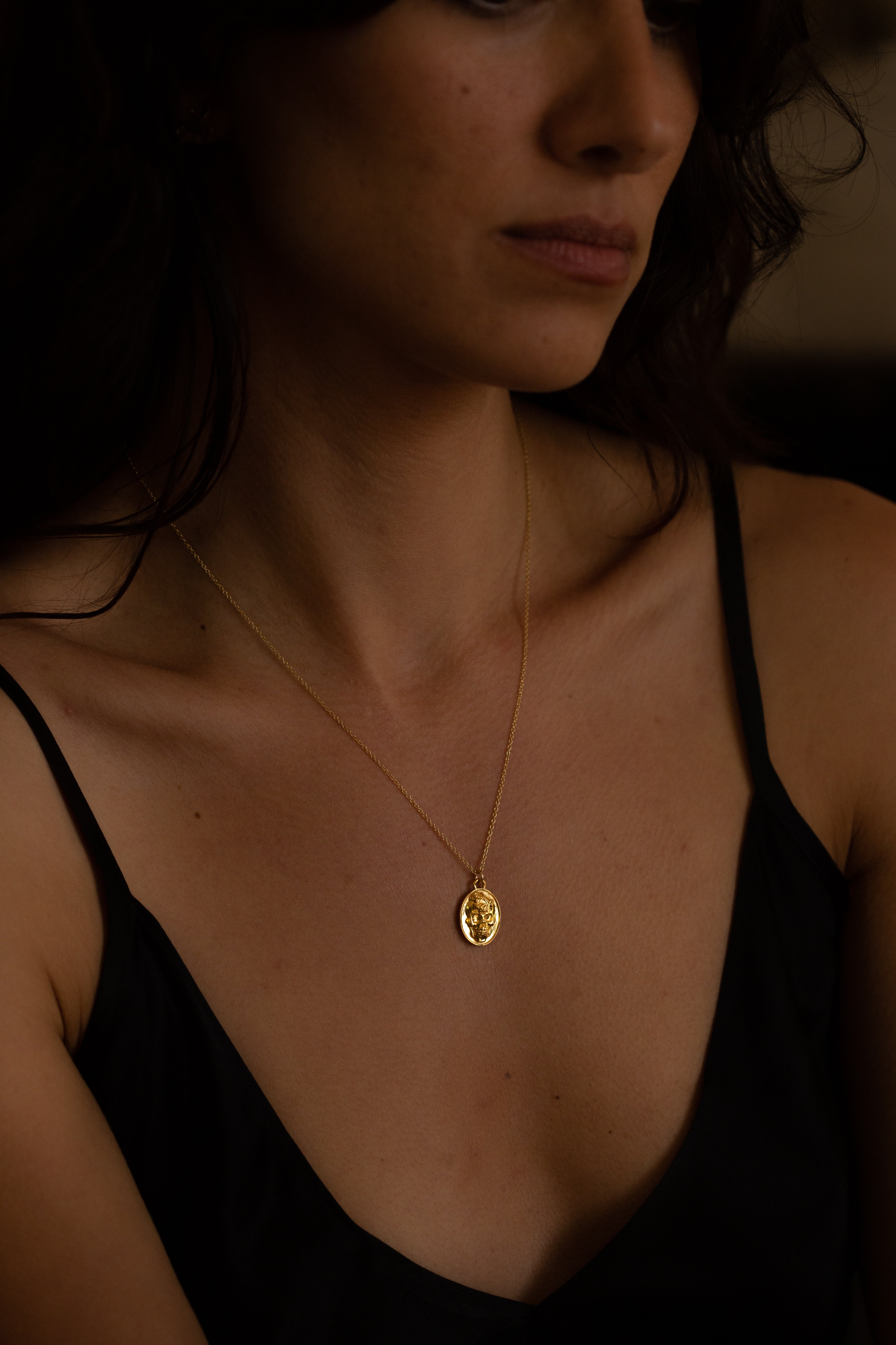 14K GOLD PLATED ETERNAL SKULL – Talon jewelry