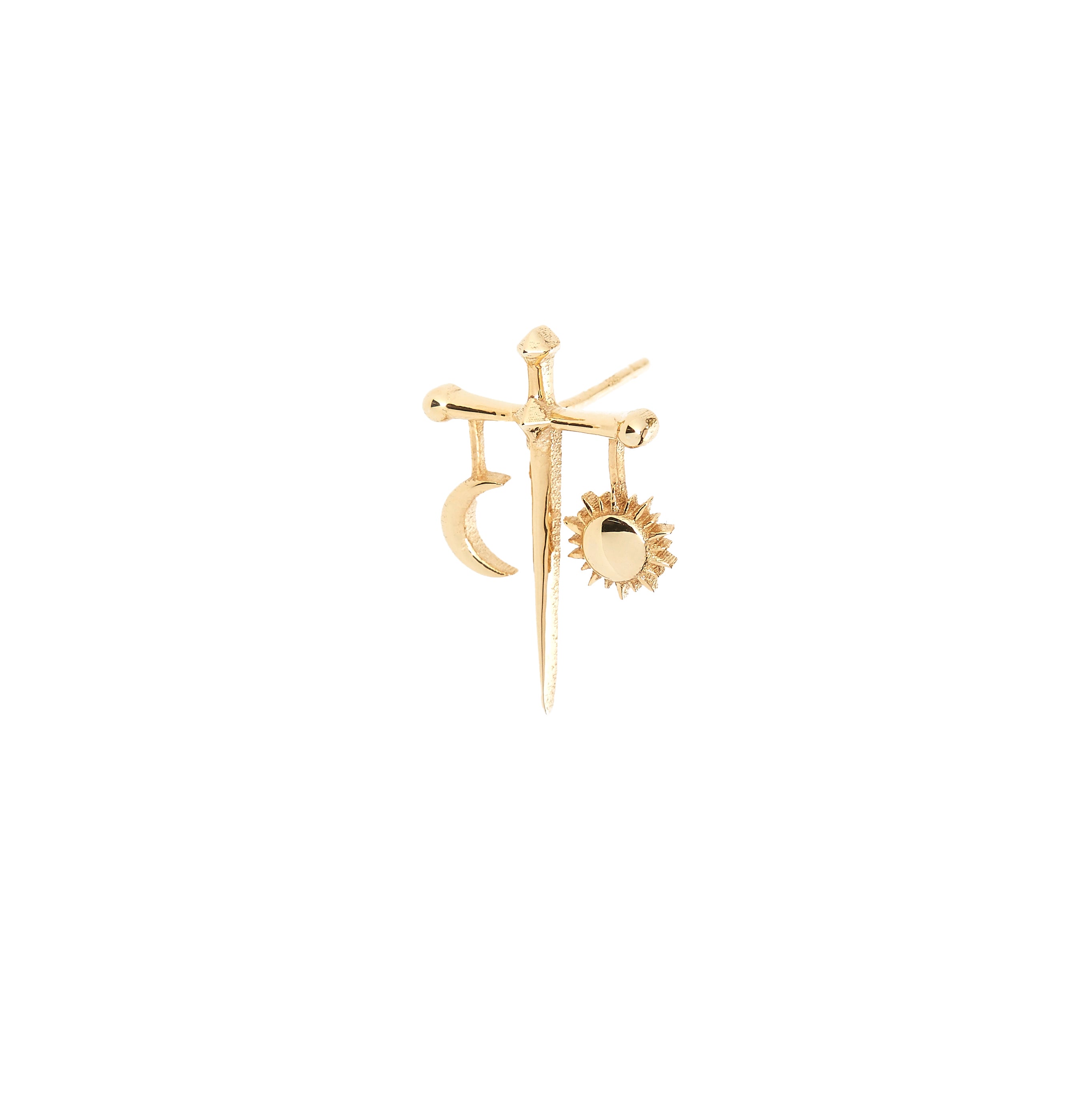 SUN & MOON BALANCE STUD – Talon jewelry